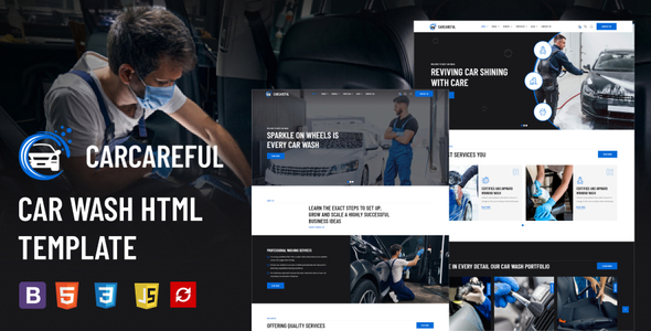 Carcareful - Car Wash HTML Template | Graphicfort